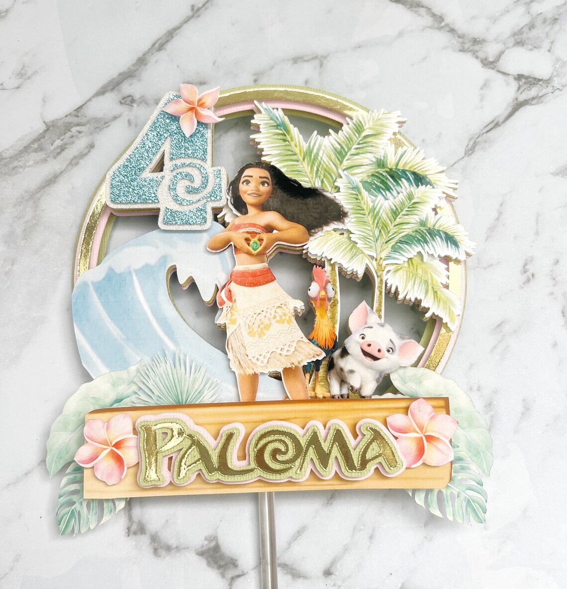 Moana Cake Topper Moana Theme Decoration Moana Birthday Cake - Etsy