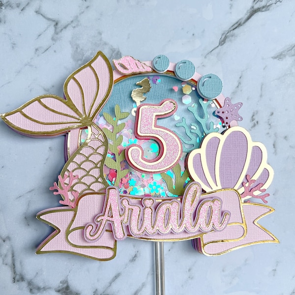 Mermaid Shaker Cake Topper Svg - Etsy