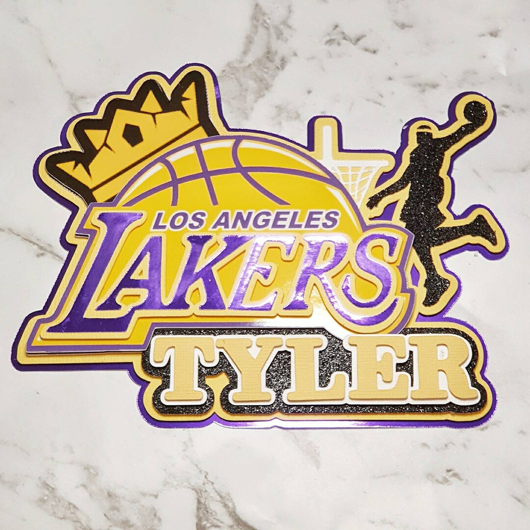 Lakers Themed Cake Topper, NBA Lakers Cake Topper, Lebron King James ...