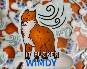 It Heckin Wimdy Fox Sticker / Waterproof / Kawaii Fox Meme Vinyl ...