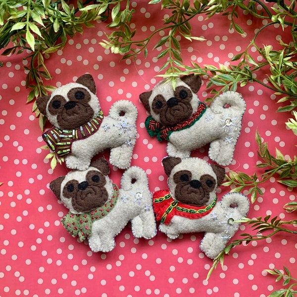 Felt Pug - Etsy