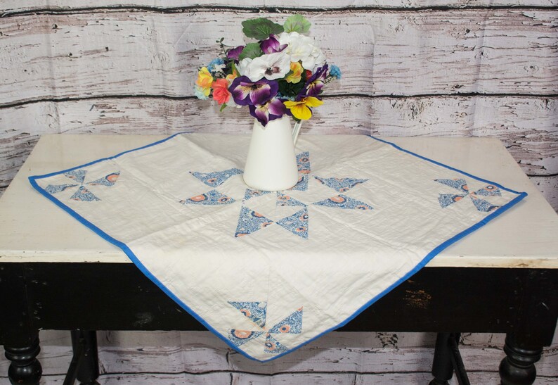 Antique Vintage Country Primitive Farmhouse Quilt Blue & White - Etsy