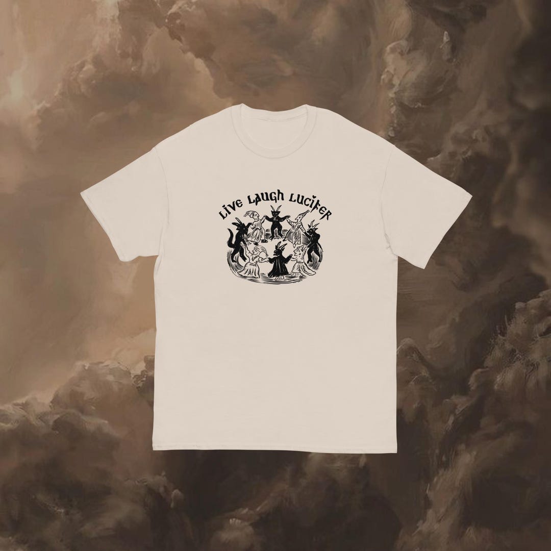 Live Laugh Lucifer T-shirt, Funny Halloween Shirt, Dancing Witches ...