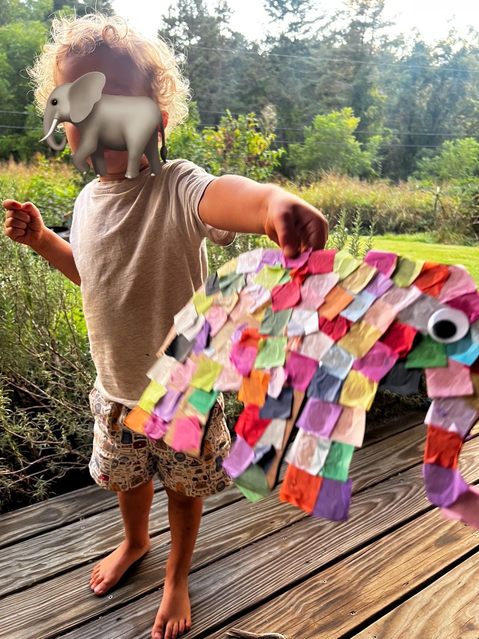 Elmer Elephant Art Kit: Recycled Cardboard Craft, Kids DIY Project - Etsy