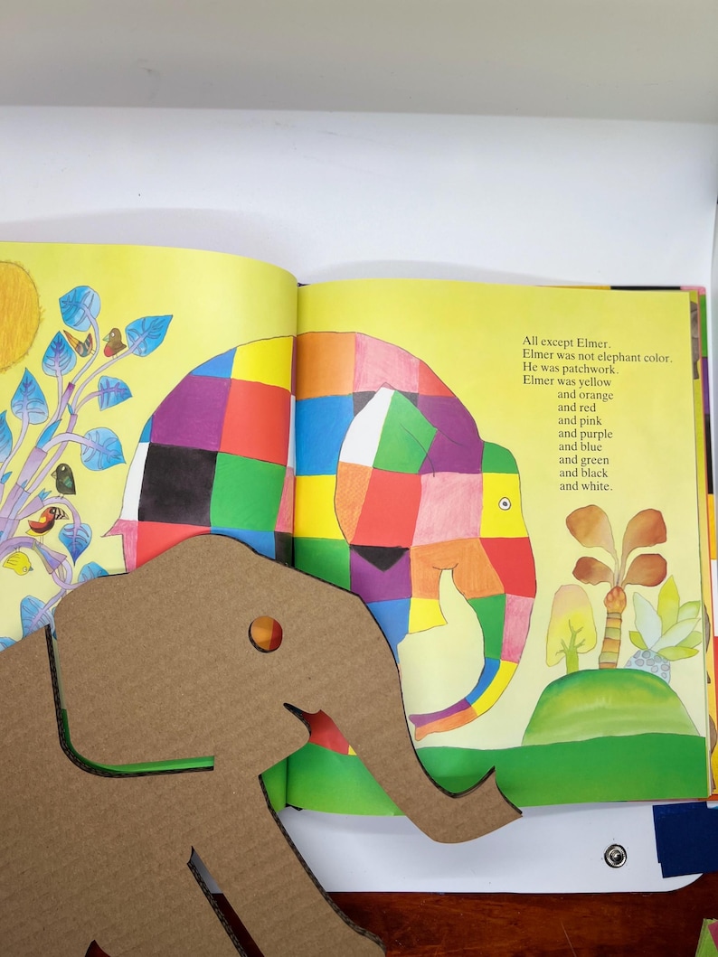 Elmer Elephant Art Kit: Recycled Cardboard Craft, Kids DIY Project - Etsy