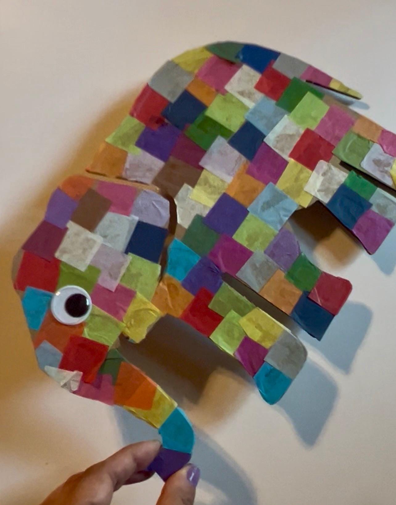 Elmer Elephant Art Kit: Recycled Cardboard Craft, Kids DIY Project - Etsy