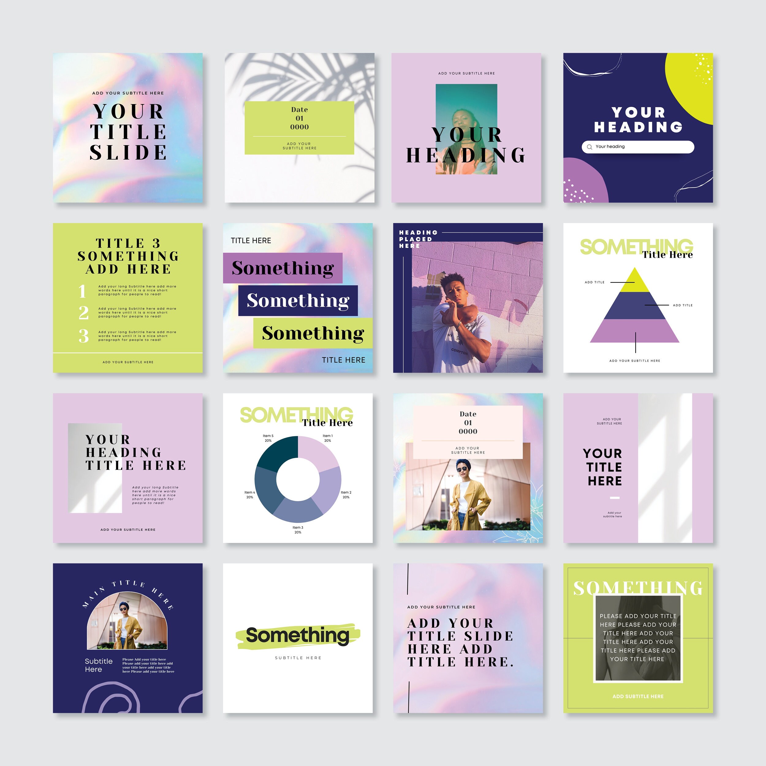 Square + Story Social Media Template (40 Pieces) - Etsy