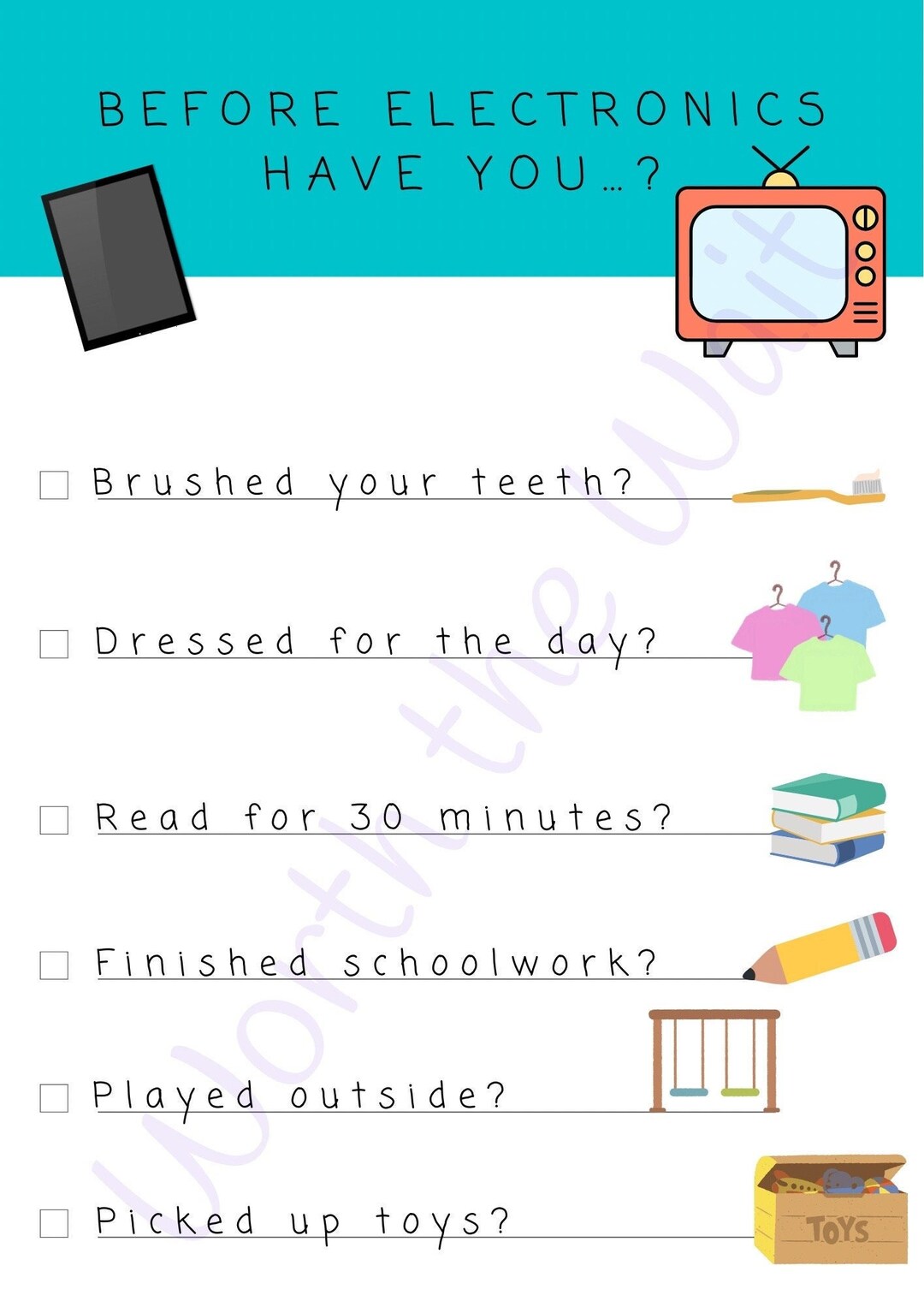 Before Using Electronics Checklist - Etsy