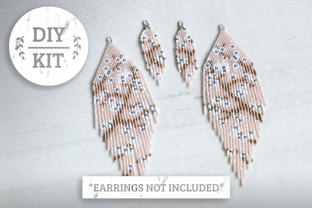 Mini-me DIY Kit | Mother & Daughter Handwoven Bead Fringe Earrings KIT ...