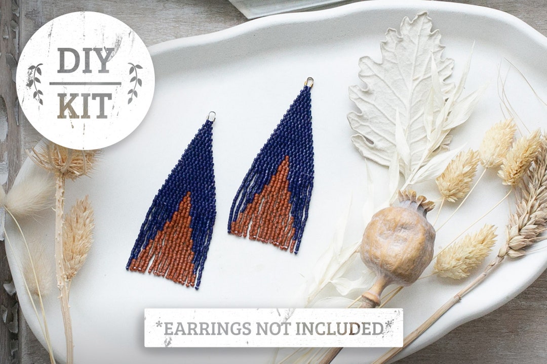 The Duo DIY Jewellery Kit | Bead Fringe Earrings KIT| Pattern With ...