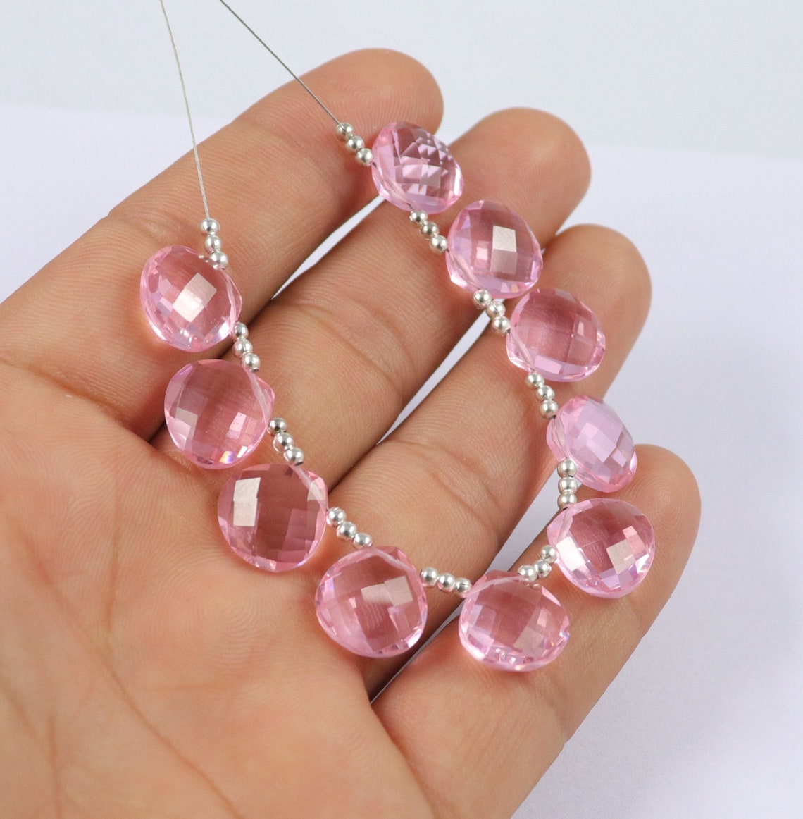 Pink Morganite Quartz Beads Gemstone Morganite Color Faceted - Etsy
