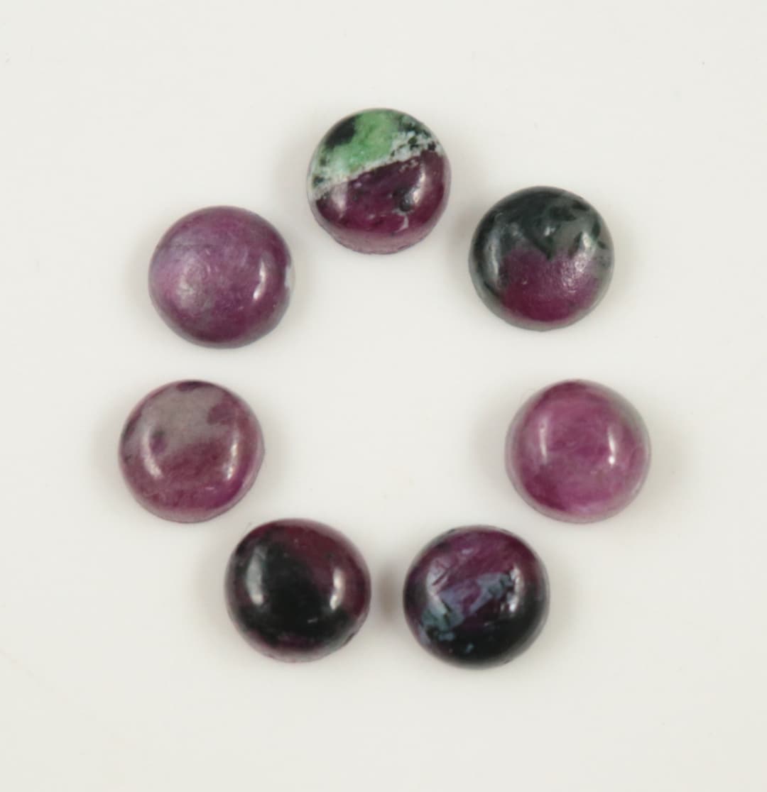 7 Pcs Ruby Zoisite Cabochon 100% Natural Ruby Zoisite - Etsy