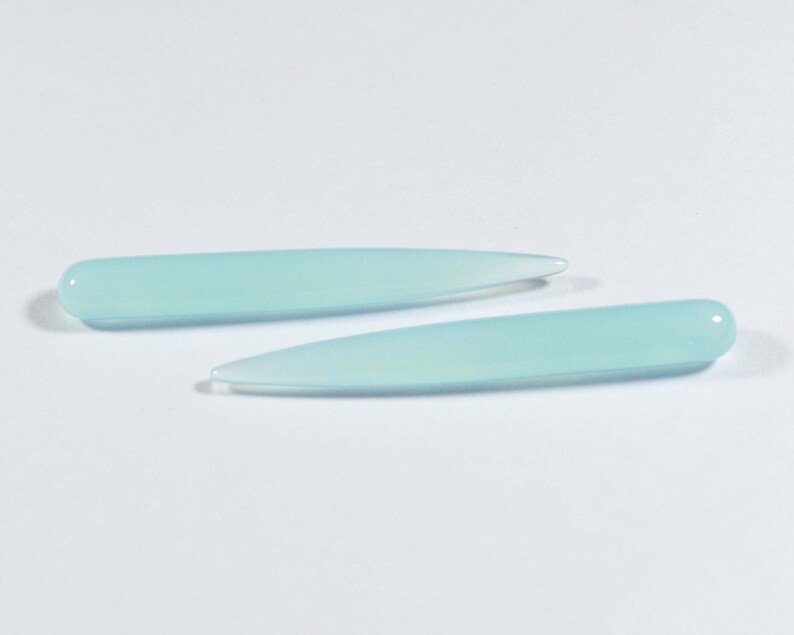 Natural Aqua Chalcedony Teardrop Gemstone Drops, Jewelry Making - Etsy