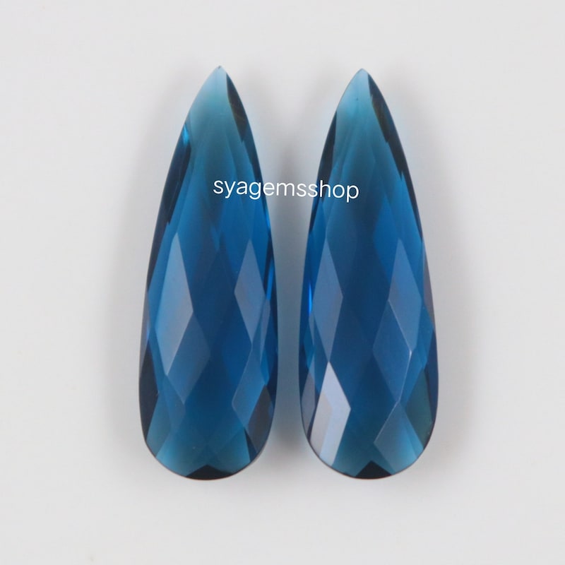 Blue Topaz Briolette - Etsy