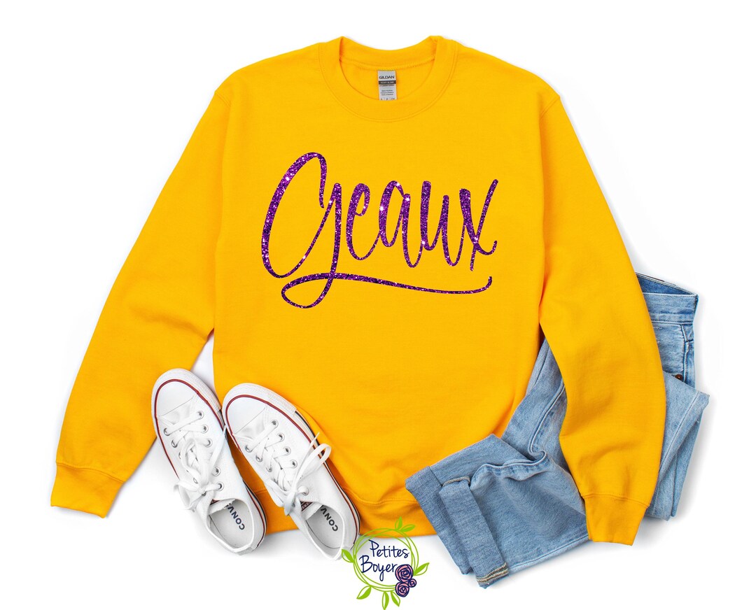 Geaux Sweatshirt GLITTER Tigers Game Day Shirt Unisex Football Baseball ...
