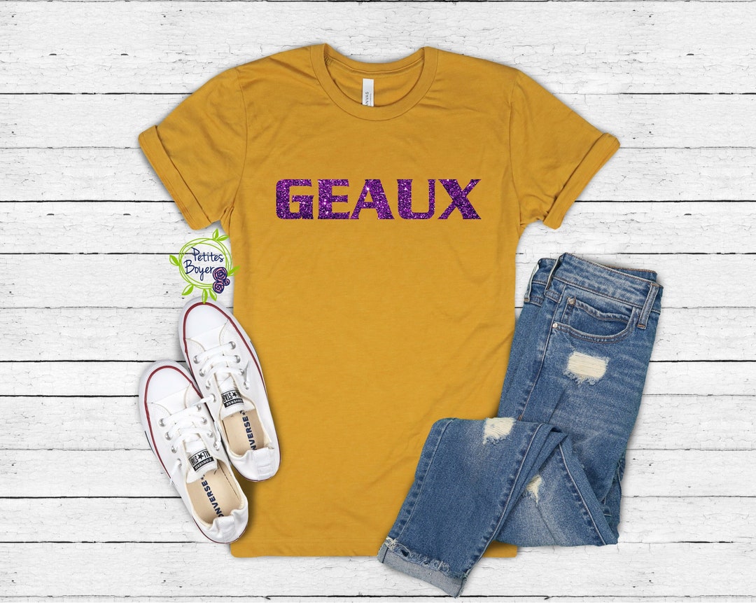 GEAUX Louisiana Football Shirt Glitter - Geaux - Game Day Shirt - Bella ...