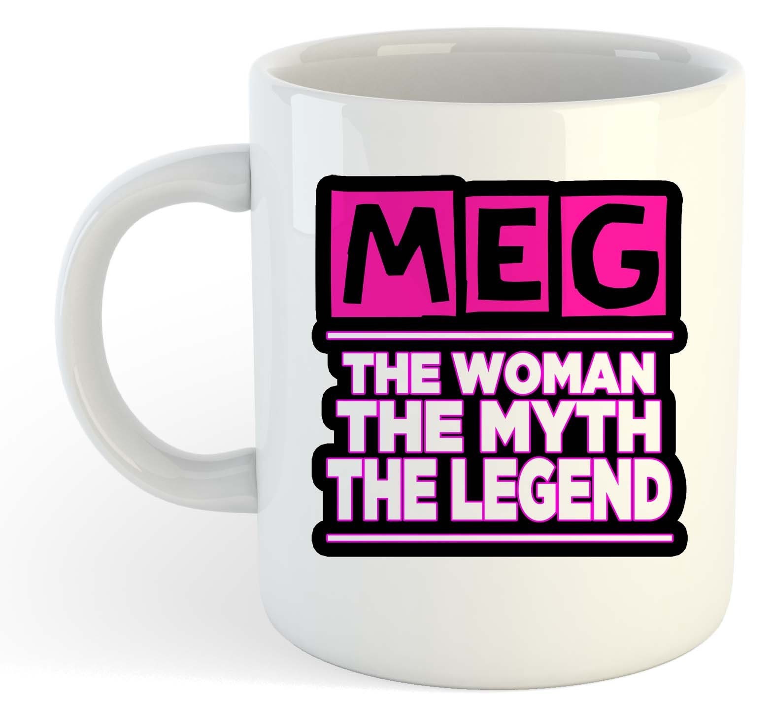 Meg the Woman, the Myth, the Legend Mug Name Personalised Funky Gift - Etsy
