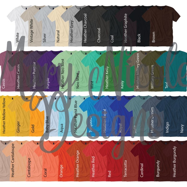 Tultex Color Chart - Etsy