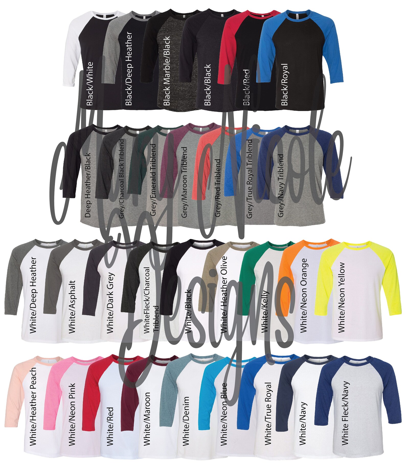 Every Shirt Color 3200 Digital File Shirt Color Chart // Bella - Etsy