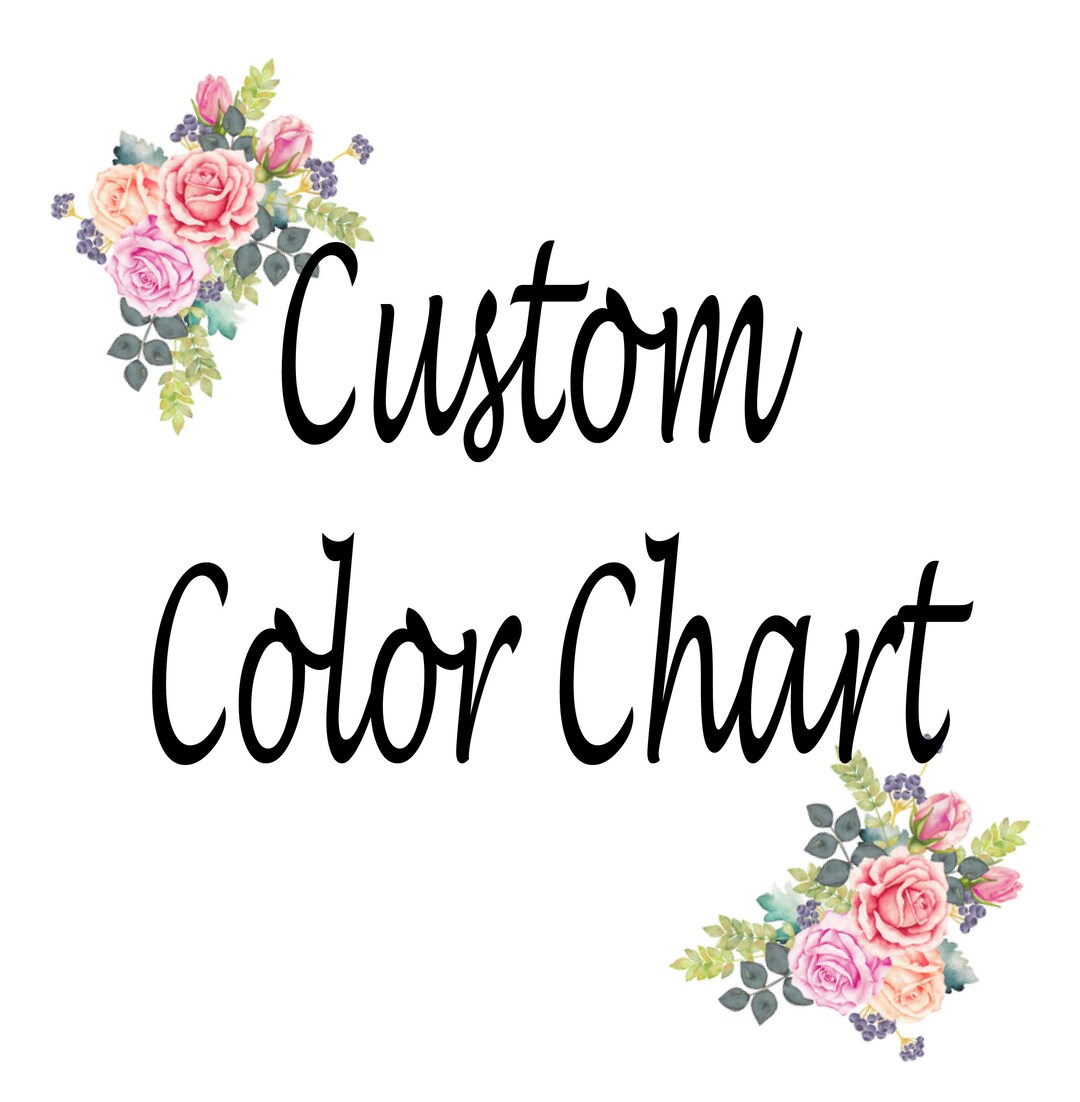 Custom Color Chart - Etsy