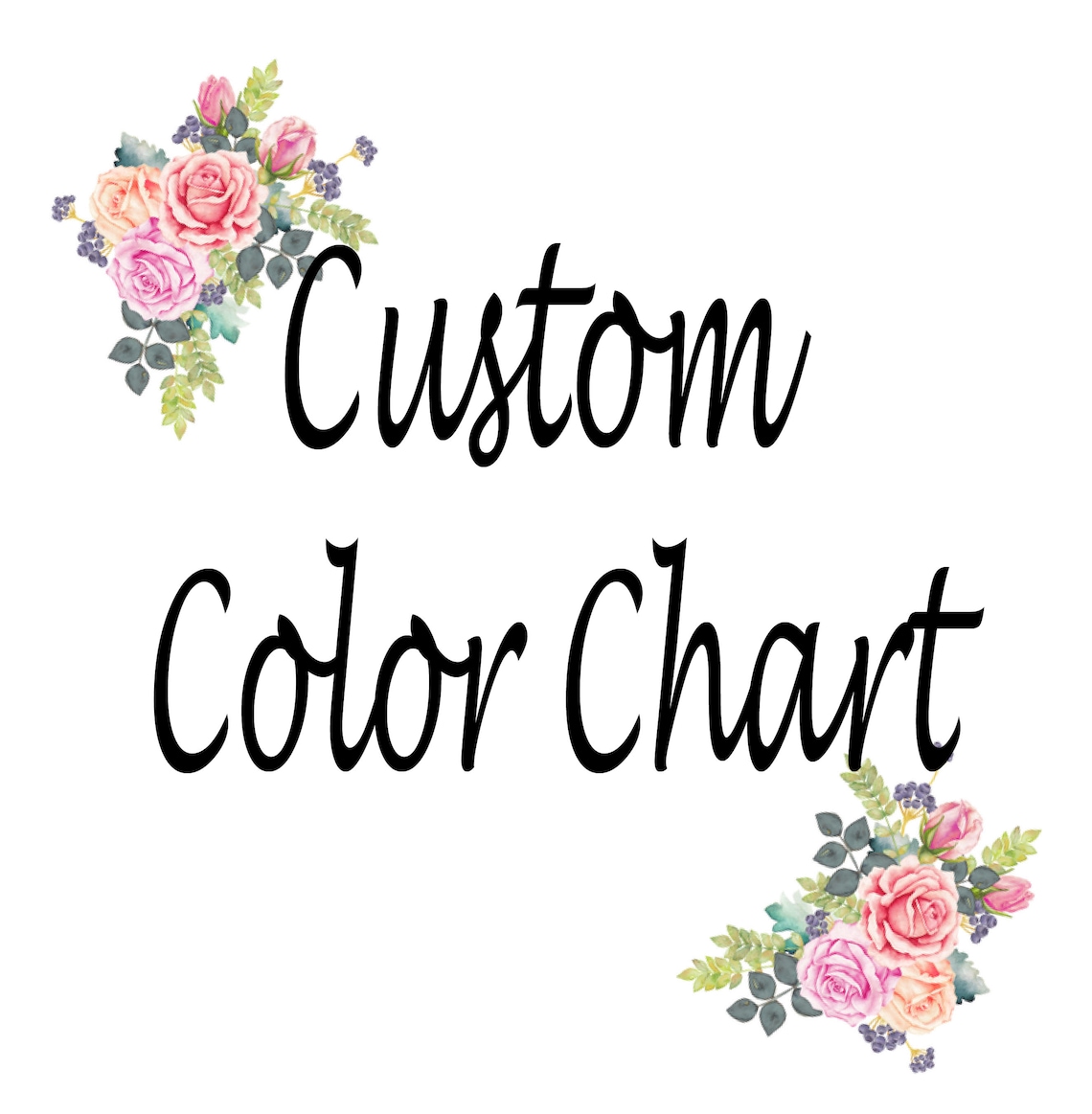 Custom Color Chart | Etsy