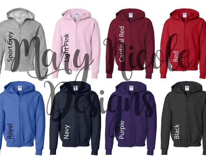 G186 Color + Size Chart | EDITABLE Canva Template | G186 Full-zip ...