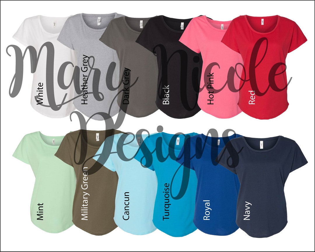 NL1560 Digital File Shirt Color Chart // Next Level T-shirt Color Chart ...