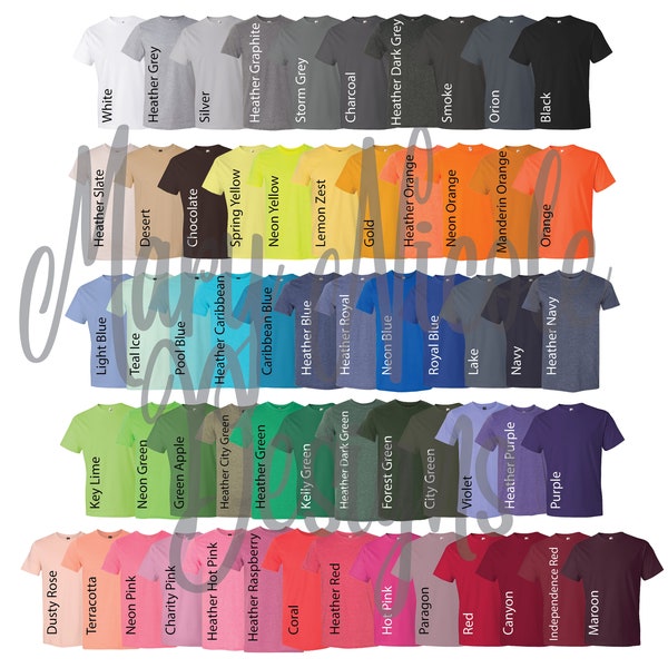 Anvil Color Chart - Etsy