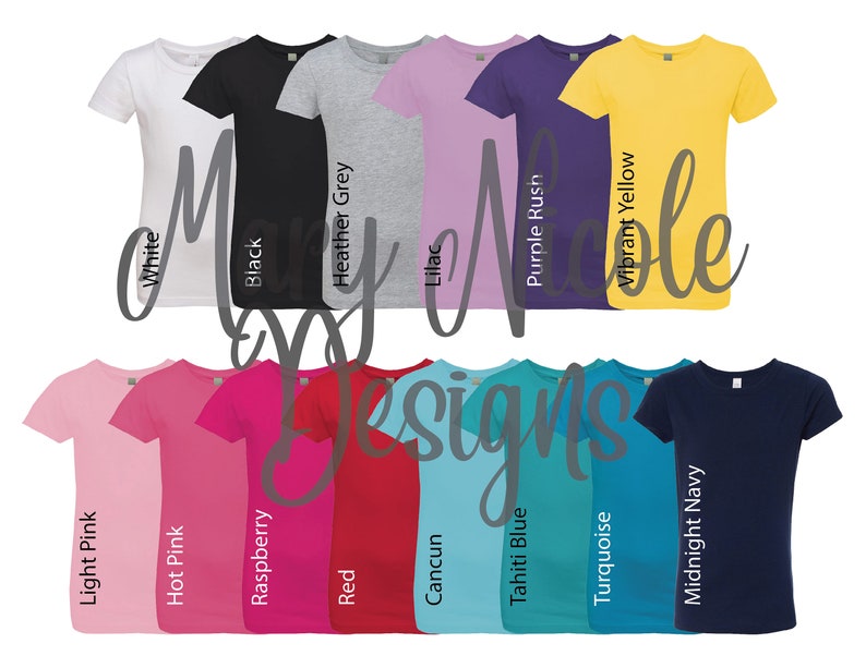 Next Level 3710 Princess Crew Digital File Shirt Color Chart // Next ...