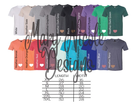 ALL COLORS Anvil 980 Color Swatch Chart Unisex Lightweight T-Shirt ...