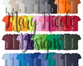 Gildan G800 Unisex Jersey Color Chart // Etsy Color Chart // - Etsy