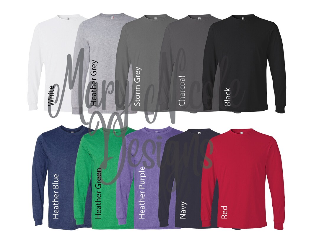 Anvil 949 Color Chart Mockup, Anvil Mockup, Every Color, T-shirt Color ...