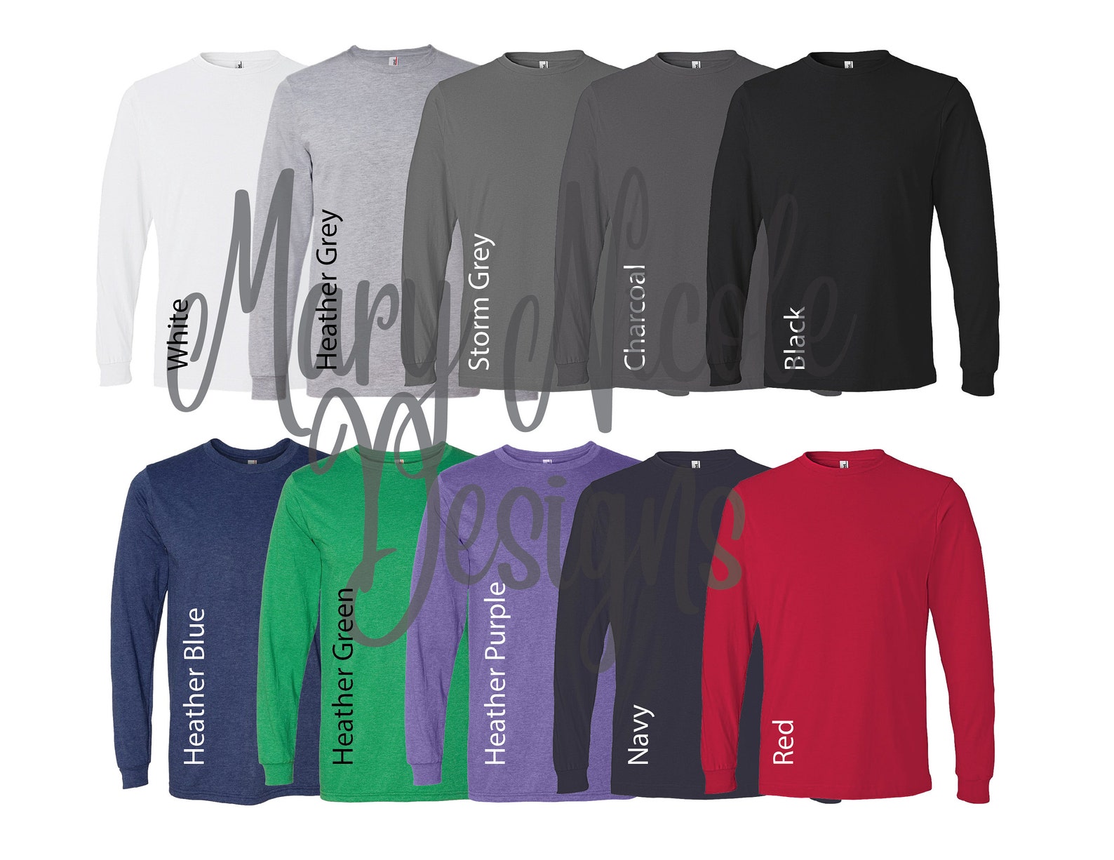 Anvil 949 Color Chart Mockup Anvil Mockup Every Color | Etsy