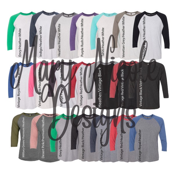 Raglan Color Chart - Etsy