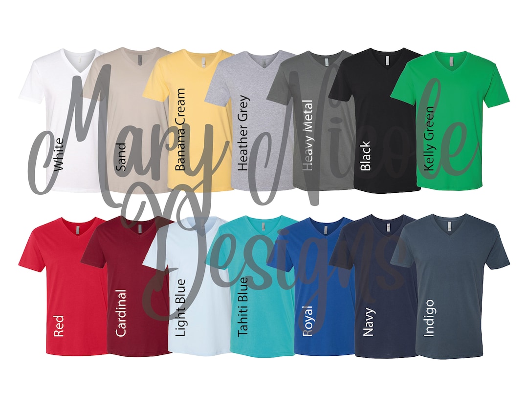 Next Level 3200 Digital File Shirt Color Chart // Next Level Tshirt ...