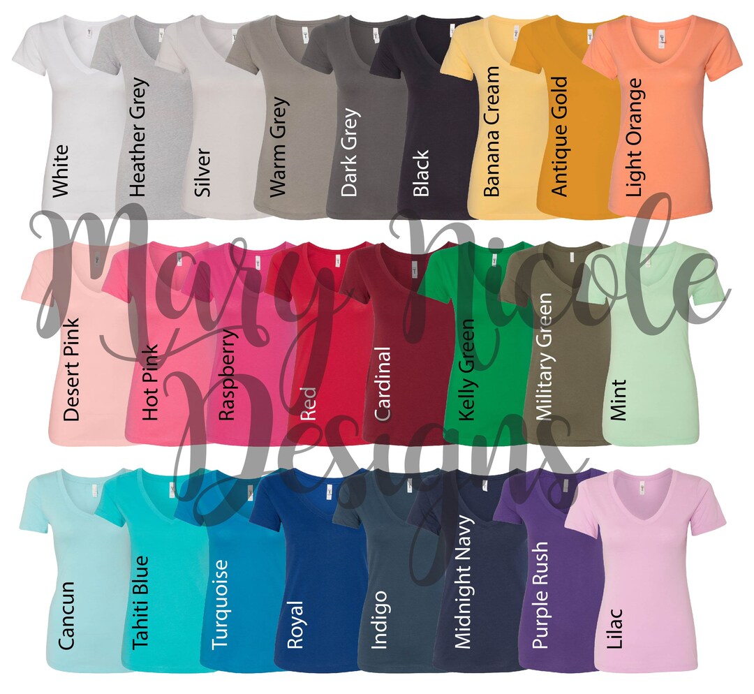 Next Level 1540 Digital File Shirt Color Chart // Next Level Shirt ...