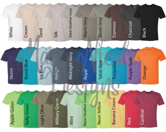 N1533 Digital File Shirt Color Chart // Next Level TANK Color Chart ...