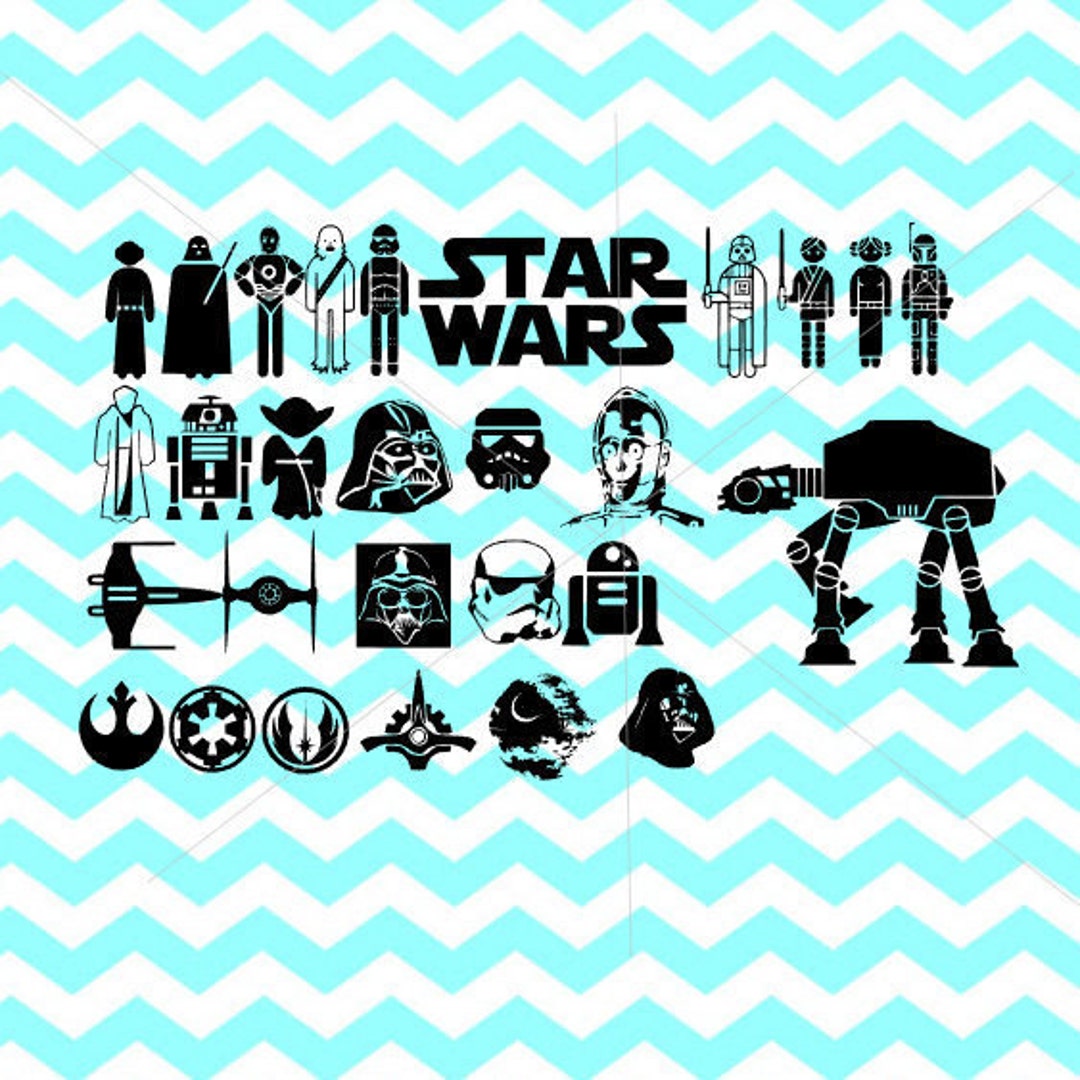 Star Wars SVG Star Wars Clipart SVG Star Wars for Silhouette - Etsy Finland