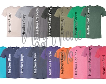 Anvil 980 Color Chart Mockup, Anvil Mockup, Every Color, T-shirt Color ...