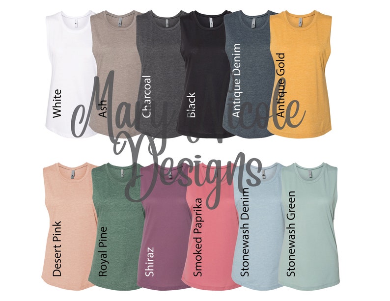 Every Color Digital File Shirt Color Chart // Next Level N5013/TANK ...