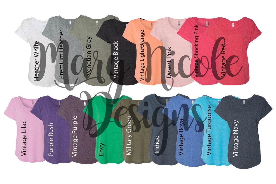 NL6760 Digital File Shirt Color Chart // Next Level T-shirt Color Chart ...