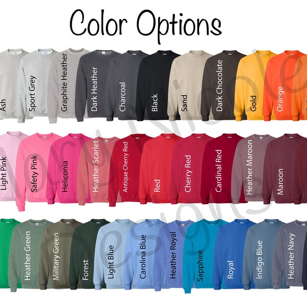 Color Chart - Etsy