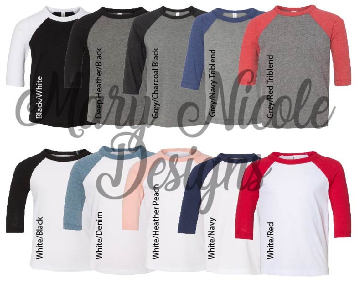 Every Shirt Color3200t Digital File Shirt Color Chart // Bella - Etsy