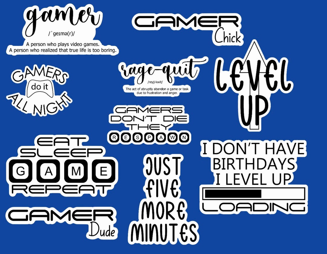 Gamer Sticker Pack - Etsy