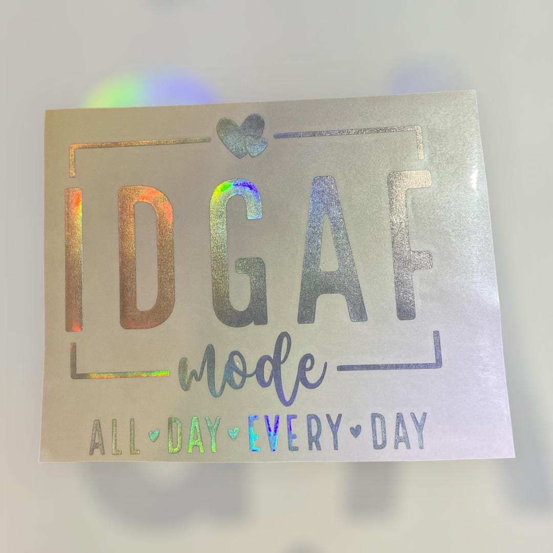 IDGAF All Day Every Day Car Decal Sticker, Laptop Decal, Bumper Sticker ...