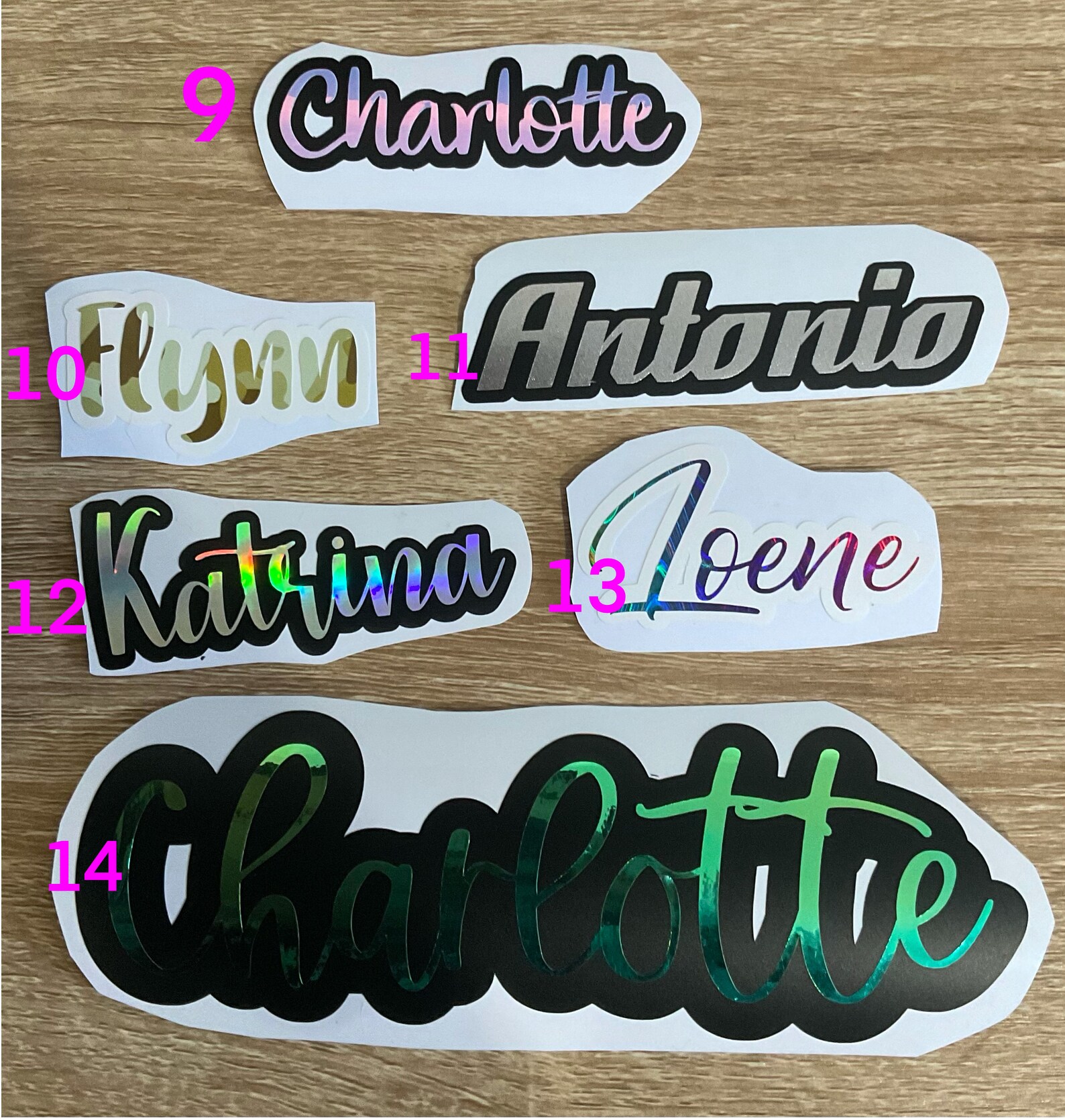 Offset Name Tags Labels Vinyl Decal Labels - Etsy
