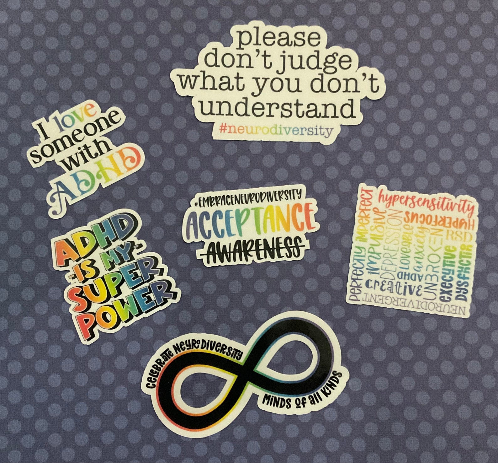 ADHD Support Stickers/awareness - Etsy Australia