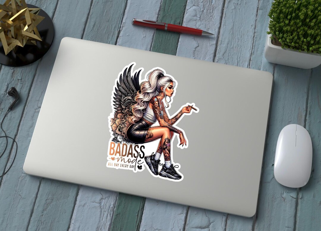 Sassy Badass Fashion Sticker Winged Girl - Etsy