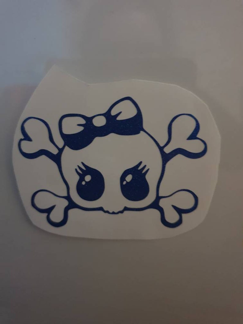 Skull car decal mini skulls permanent vinyl car decal | Etsy