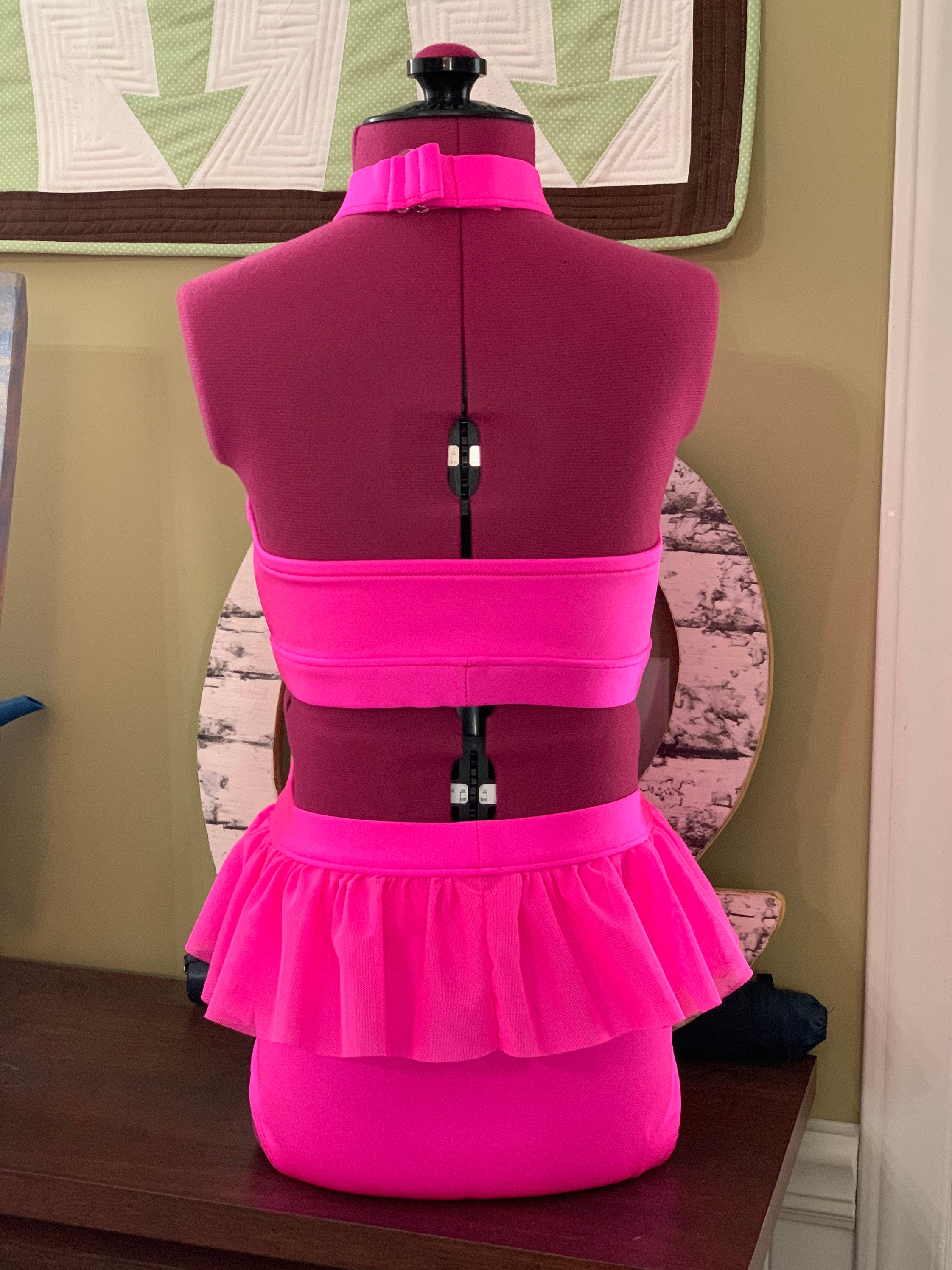 Made to Order Ellee 2-pc Dance Set W/ Keyhole Neck and Mesh Skirt ...